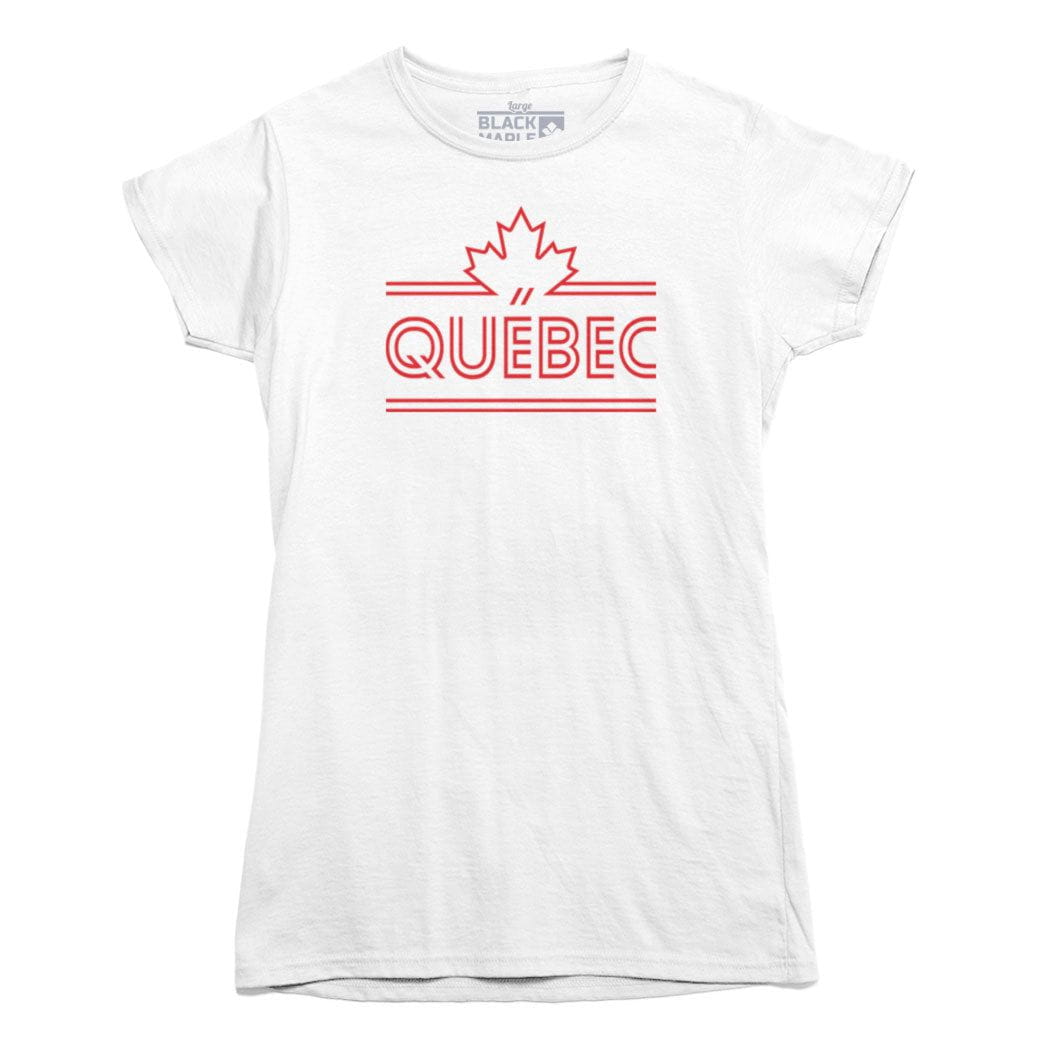 Quebec Maple Leaf Retro Stripe T-shirt – Black Maple Trading Co.