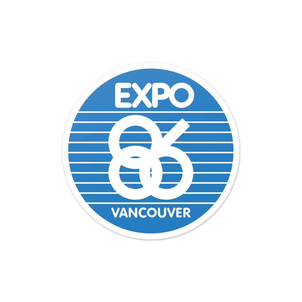 Expo 86 Retro Stripe Logo Vinyl Sticker – Black Maple Trading Co.