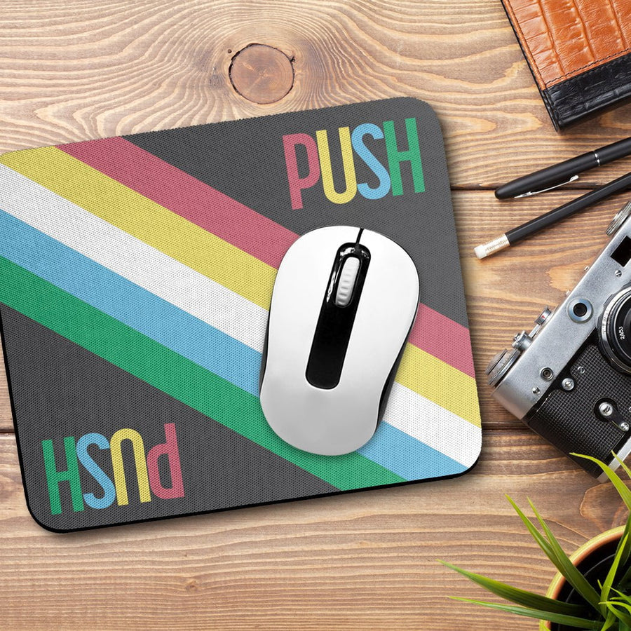 PUSH Disability Pride Mouse Pad – Black Maple Trading Co.